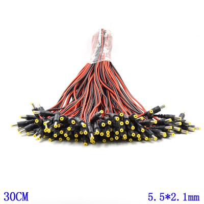 China 5.5mm x 2.1mm 10 Zoll (30cm) DC Spannung Zopf-Erweiterungs-Kabel-Frau zu verkaufen