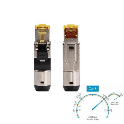 Cina Le spine modulari Cat8 della rete RJ45 hanno protetto l'alta velocità dei connettori 8P8C 40 GBP in vendita