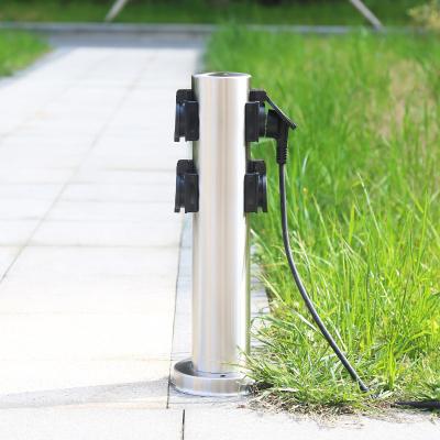 Cina Stagli elettrici in acciaio inossidabile nero Giardino esterno presa di corrente per prato in terra in vendita