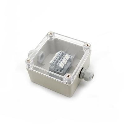 Cina Copertura impermeabile di giunzione della scatola 125*125*75mm di recinzione elettrica di plastica di distribuzione chiara con i connettori in vendita