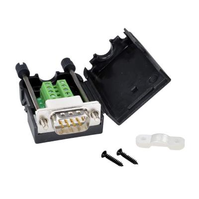 China Conectores da porta de série do Pin RS232 do sub 9 de DB9 D ao adaptador dos blocos de terminais com alojamento à venda