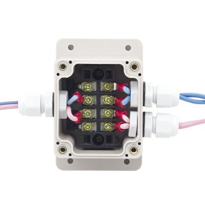 China Electrical Enclosure Lighting Cable Junction Box 63*58*45mm with Connectors Wall Mount Waterproof for sale