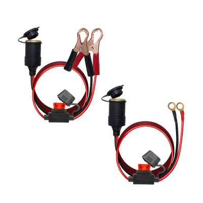 Car Motorcycle Truck Cigarette Lighter Socket Female Power Outlet With 5M Cable 12V 24V