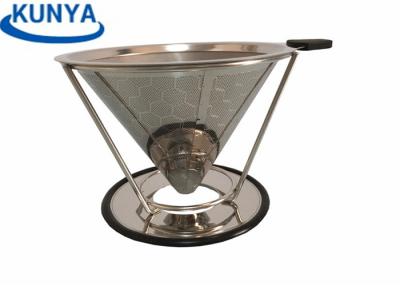 Cina Elemento filtrante riutilizzabile di acciaio inossidabile del cono del caffè dello SGS di FDA del dispositivo di gocciolamento del metallo in vendita