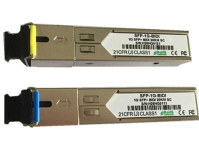 China Fiber Transceivers 1.25G SFP Single fiber optical module 3km 1310/1550nm LC/SC Connector Bidi sfp+ cwdm for sale
