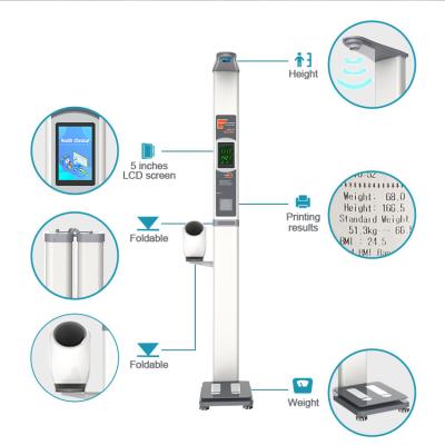 China Accurate Ultrasonic Height Weight Scale with BMI Calculation and Precision Sensor for sale