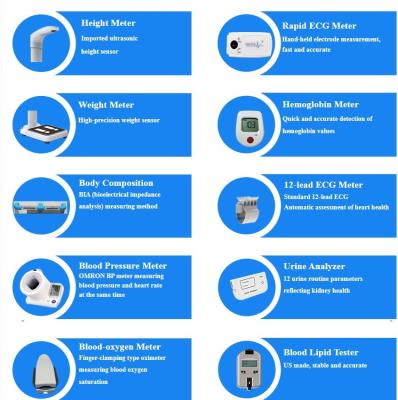 중국 셀프 서비스 헬스 키오스크 BIM 신체 높이 무게 척도 및 터치 스크린으로 장착 판매용