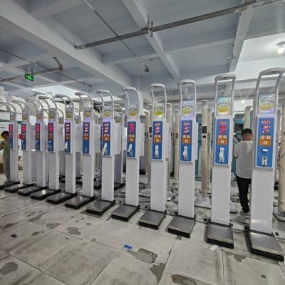China Pharmacy Coin Operated LED Display Height and Weight Machine with Health Monitoring for sale