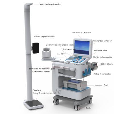 中国 医療用超音波 高さ重量スケール 健康診断キオスク HW-V6000 全身 販売のため
