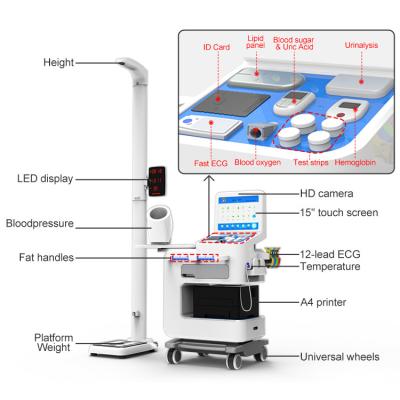 China All-in-One Health Check Made Easy Self-Service Telemedicine Kiosk with 15-Inch Screen for sale