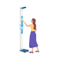 China Standing Height Weight and BMI Analyzer Digital Scale with Optional Coin Operation for sale