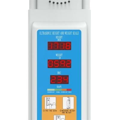 China Coin Operated Digital Height Weight BMI Scale for Precise Body Composition Monitoring for sale