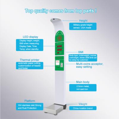 China HW-900 Körpergrößen- und Gewichtsmessmaschinen BMI-Rechner Skala für Apotheke zu verkaufen