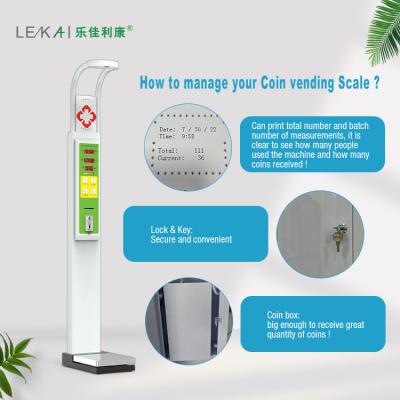 China LED Display Ultrasonic Electronic Height and Weight Measuring Machine Weight Range 8-200kg for sale