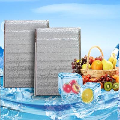 China Logo Printing Cooler Bag Pack voor voedsellevering Aluminiumfolie en gel ijs thermisch EPE Te koop