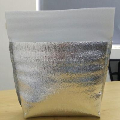 China Logo Printing Cooler Bag Pack voor voedsellevering Aluminiumfolie en gel ijs thermisch EPE Te koop