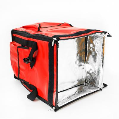China 10 * 10 * 10 inch niet-geweven geïsoleerde koeler voedsel verzendzak rugzak met aluminium folie bekleding Te koop