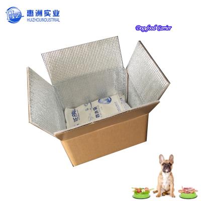 China Pakket voor voedselbezorging Koel geïsoleerde golfkarton Aluminiumfolie EPE schuimdoos Huizhou Te koop