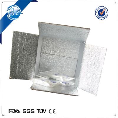 China Pakket voor voedselbezorging Koel geïsoleerde golfkarton Aluminiumfolie EPE schuimdoos Huizhou Te koop