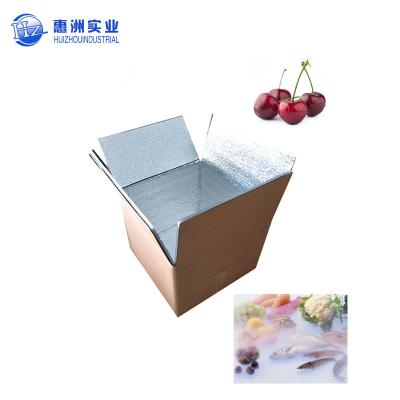 China Caixa de papel revestida com folha de alumínio para entrega térmica de bolos vegetais frutas alimentos Caixa térmica à venda