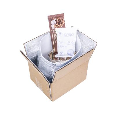 China Forro térmico de caja EPE PE de papel de aluminio para caja de cartón de material aislante y reutilizable en venta