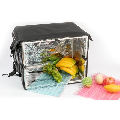 China Custom Logo 420D/PVC Takeaway Aluminium Pizza Bike Leakpoof Geïsoleerde Food Delivery Bag Te koop
