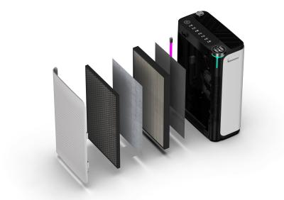 Cina 25-50 DB Home Hepa Filter Air Purifier With UV Lamp Spray Humidification FCC in vendita