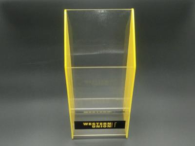 China Single Acrylic Document Holder Desktop Lucite Leaflet Stand Counter Flyer Display for sale