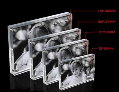 China Square Acrylic Photo Frames Star Poster Frame with Four Magnet 4 Sizes Optional for sale