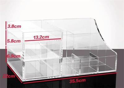 China Transparent Acrylic Desk Organizer Stationery Storage Holder Counter Display Box for sale