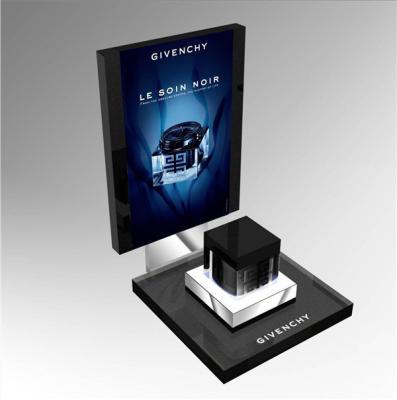 China Removeal Tabletop Acrylic Cosmetic Display Stand Holder Counter Skincare Liquid Bottle Display for sale