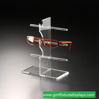 China Customized Clear Acrylic Eyewear Counter Display Stand Plexiglass Sunglasses Display Rack for sale