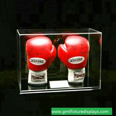 China Clear Acrylic Lucite Boxing Glove Display Case, Perspex Boxing Glove Show Box with Lid for sale
