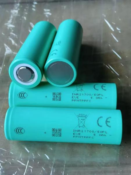 Quality EVE 50PL 21700 5000mAh 80A Discharge Low Resistance 5mΩ Full Tab Lithium Battery Cell for High Power Drones for sale