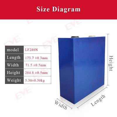 Cina grado A di Ion Batteries Solar Batteries Genuine del litio delle cellule di 3.2v 280ah Lifepo4 in vendita