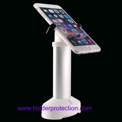China COMER High quality ABS+aluminium alloy Seucity charging cell phone display stand with locker for sale
