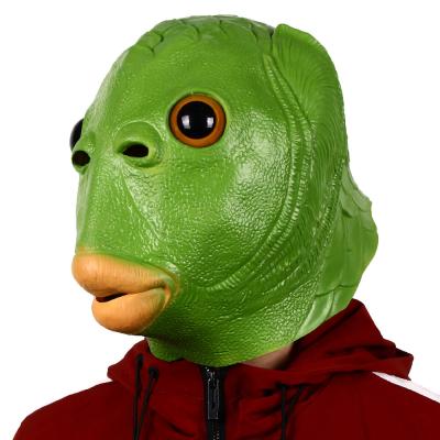 Cina Il lattice animale del pesce verde maschera l'adulto unisex per il cosplay di Halloween in vendita