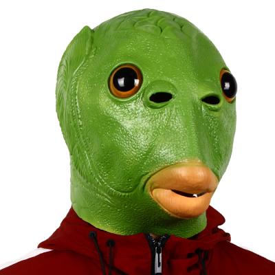 Cina Il lattice animale del pesce verde maschera l'adulto unisex per il cosplay di Halloween in vendita