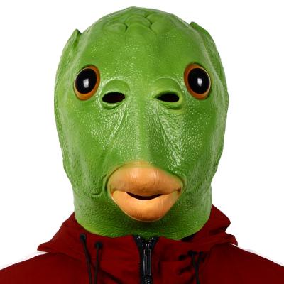 Cina Il lattice animale del pesce verde maschera l'adulto unisex per il cosplay di Halloween in vendita