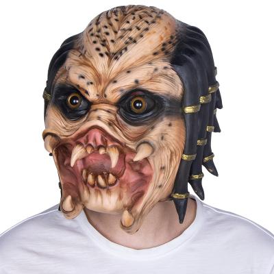 Cina Le maschere cape complete predatori di uso di cosplay, costume spaventoso maschera il latice di gomma 20*33cm in vendita