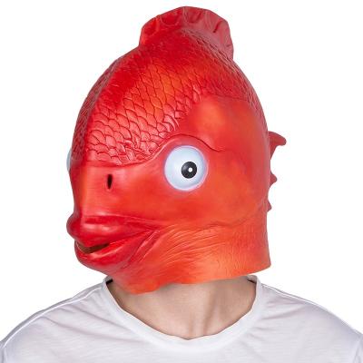 Cina Pesce acquatico dell'oro della maschera capa realistica sopraelevata di carnevale per il partito di Halloween in vendita