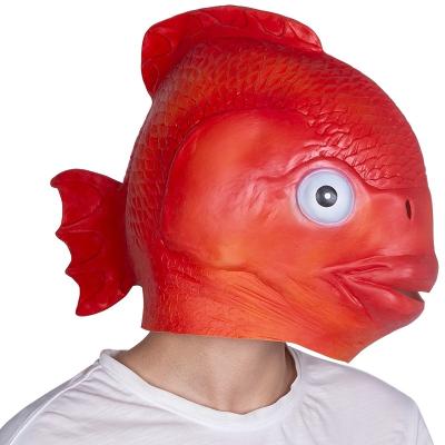 Cina Pesce acquatico dell'oro della maschera capa realistica sopraelevata di carnevale per il partito di Halloween in vendita