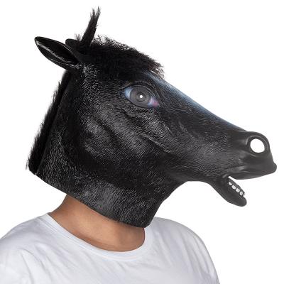 Cina Il lattice animale del cavallo nero maschera Fot la festa in costume di lusso della novità in vendita