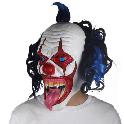 Cina Pagliaccio di circo su misura di dimensione Mask Blue Hair con la lingua del serpente in vendita