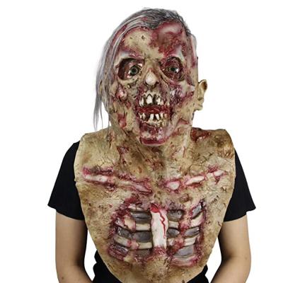 China O látex ensanguentado do zombi dos suportes mascara assustador assustador para o partido do traje à venda