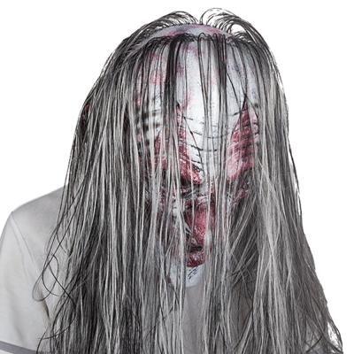 Cina Costume diabolico del burlone di Ghost Head Mask del pagliaccio di orrore sinistro con Grey Hair in vendita