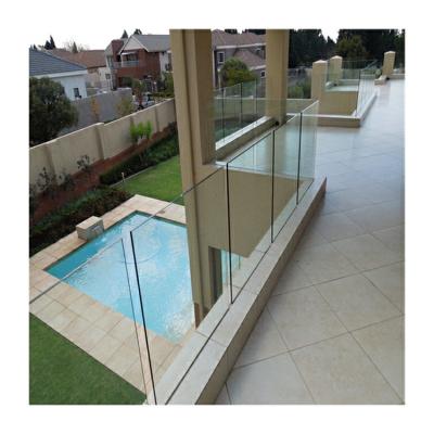 China EN2190 aluminium u channel parapet glass railing Te koop