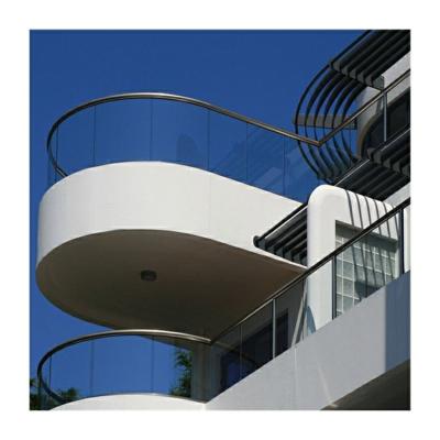 China 12mm u base balcony glass railings price balustraded balcony Te koop