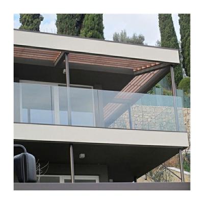 Cina U base handrail glass balcony kits building balcony railing in vendita