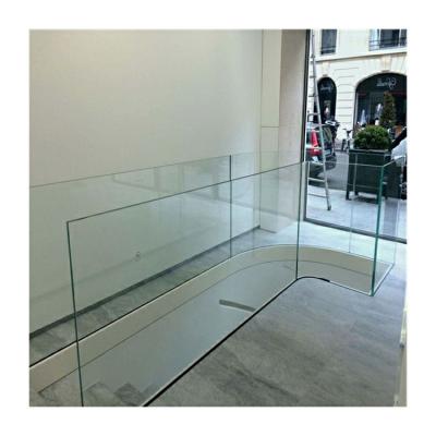 Cina 12mm 18mm aluminium shoe base frameless glass railing detail in vendita